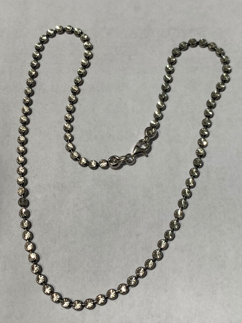 Sterling Silver Diamond Cut Chain - Etsy