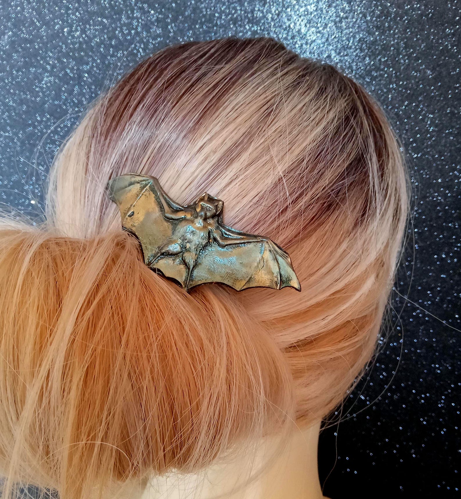 Hairstyle Set Iridescent Bat Wings Hair Slide Witchy Mysterious Gothic ...