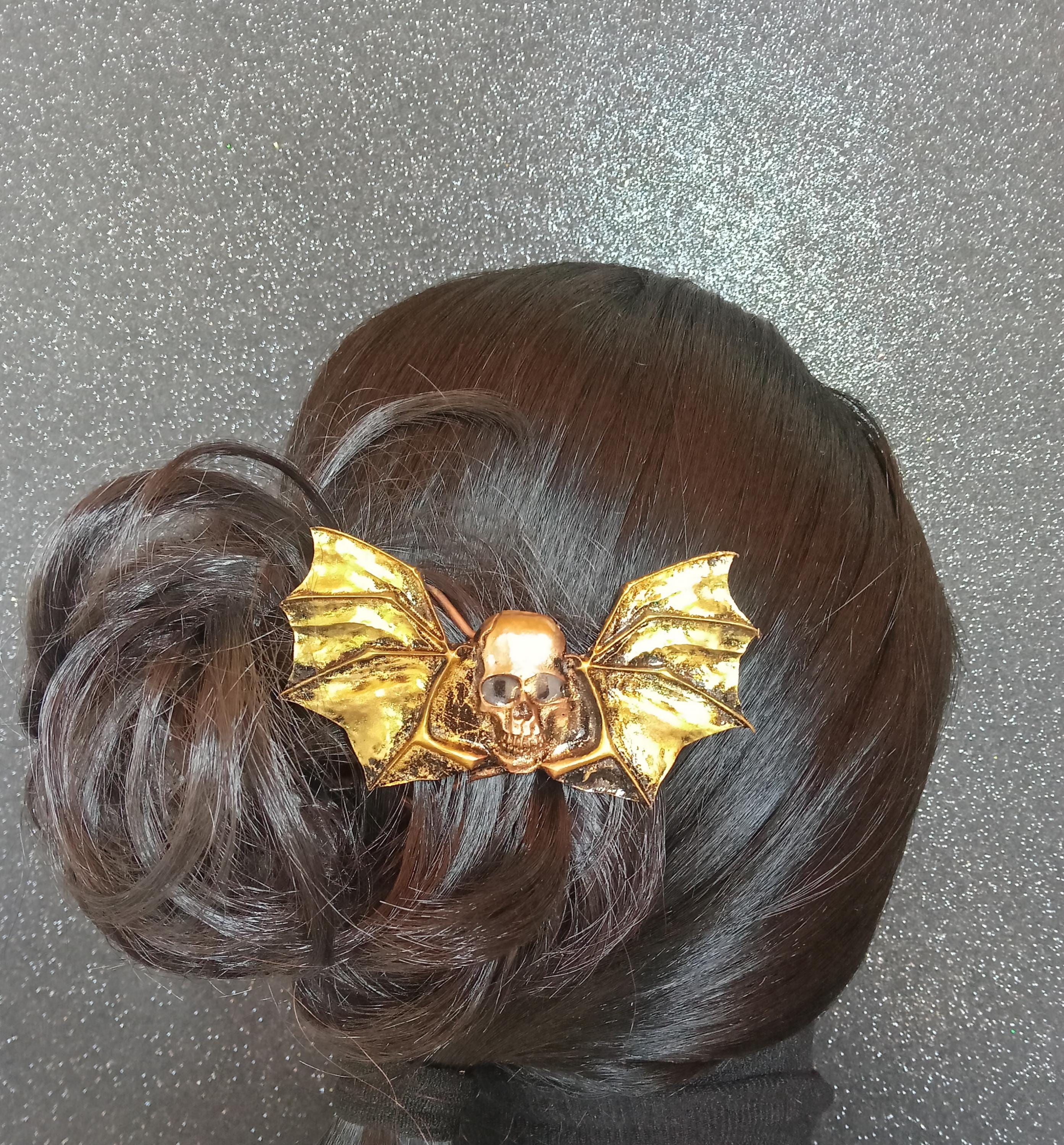 Hairstyle Set Iridescent Bat Wings Hair Slide Witchy Mysterious Gothic ...