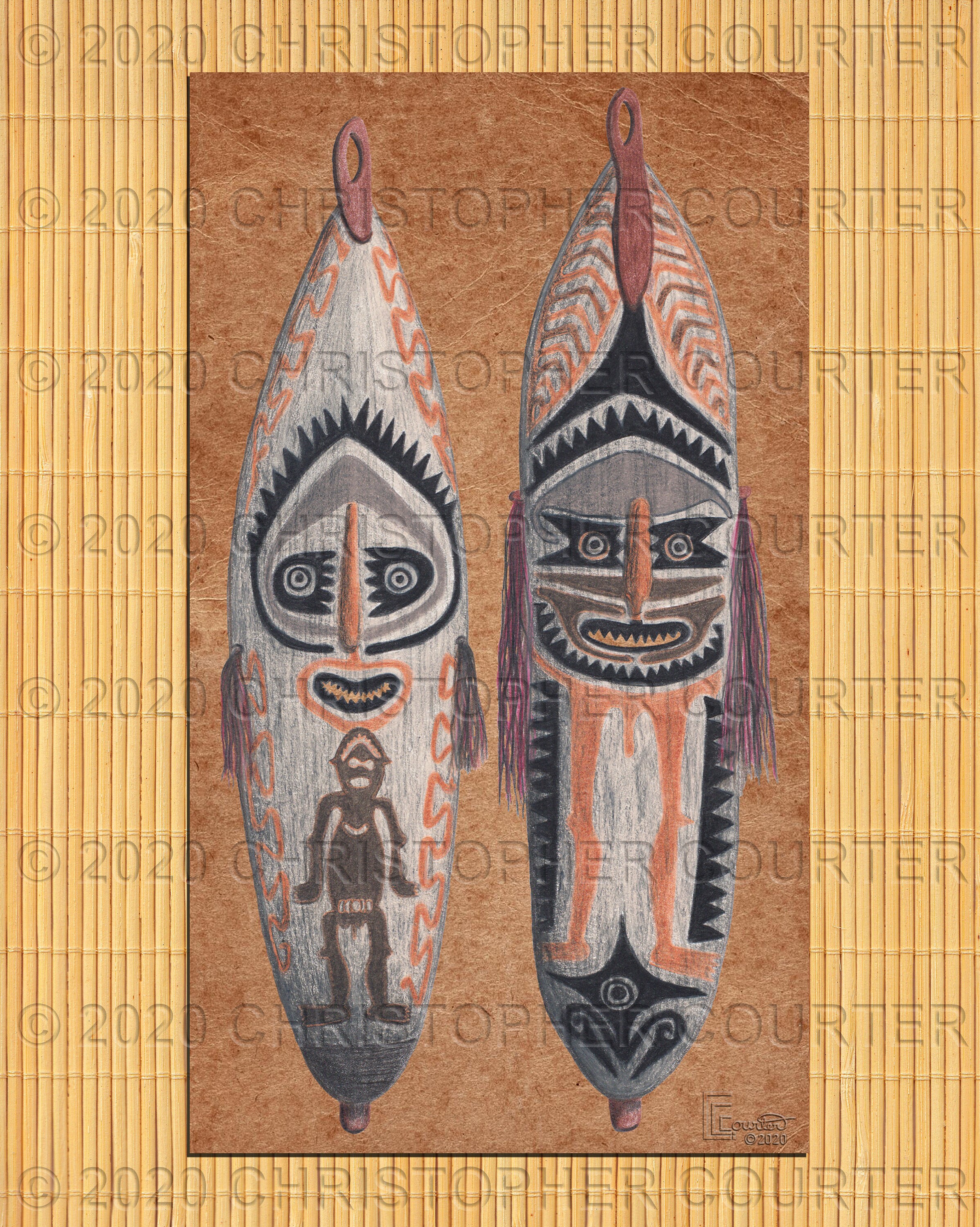 Papua New Guinea Shields PNG Gods & Idols Style Type 2 | Etsy