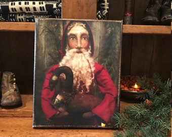 Folk Art Santa - Etsy