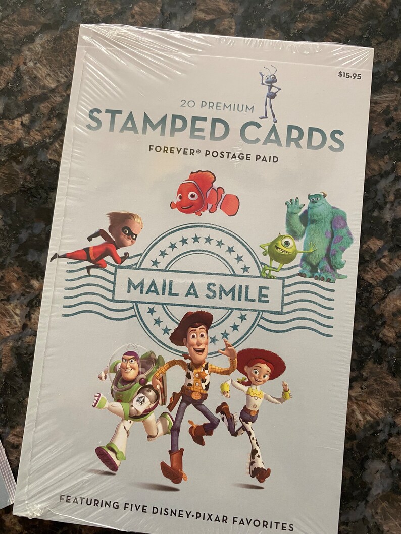 Disney PIXAR Favorites Postcard Set Cartoon Postcard Stamped - Etsy