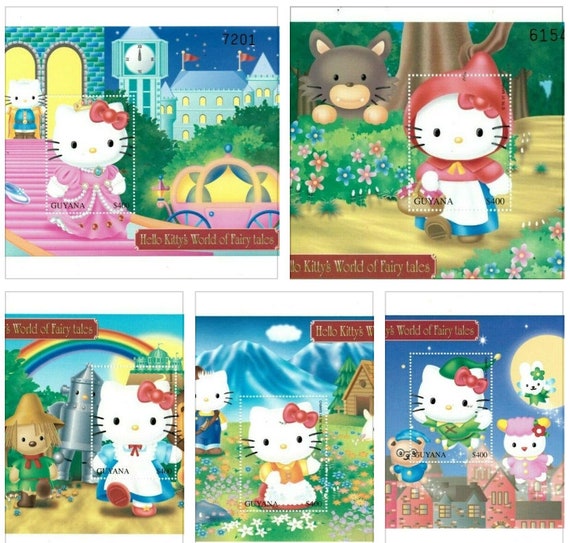Hello Kitty World of Fairy Tales Series Souvenir Sheet - Etsy