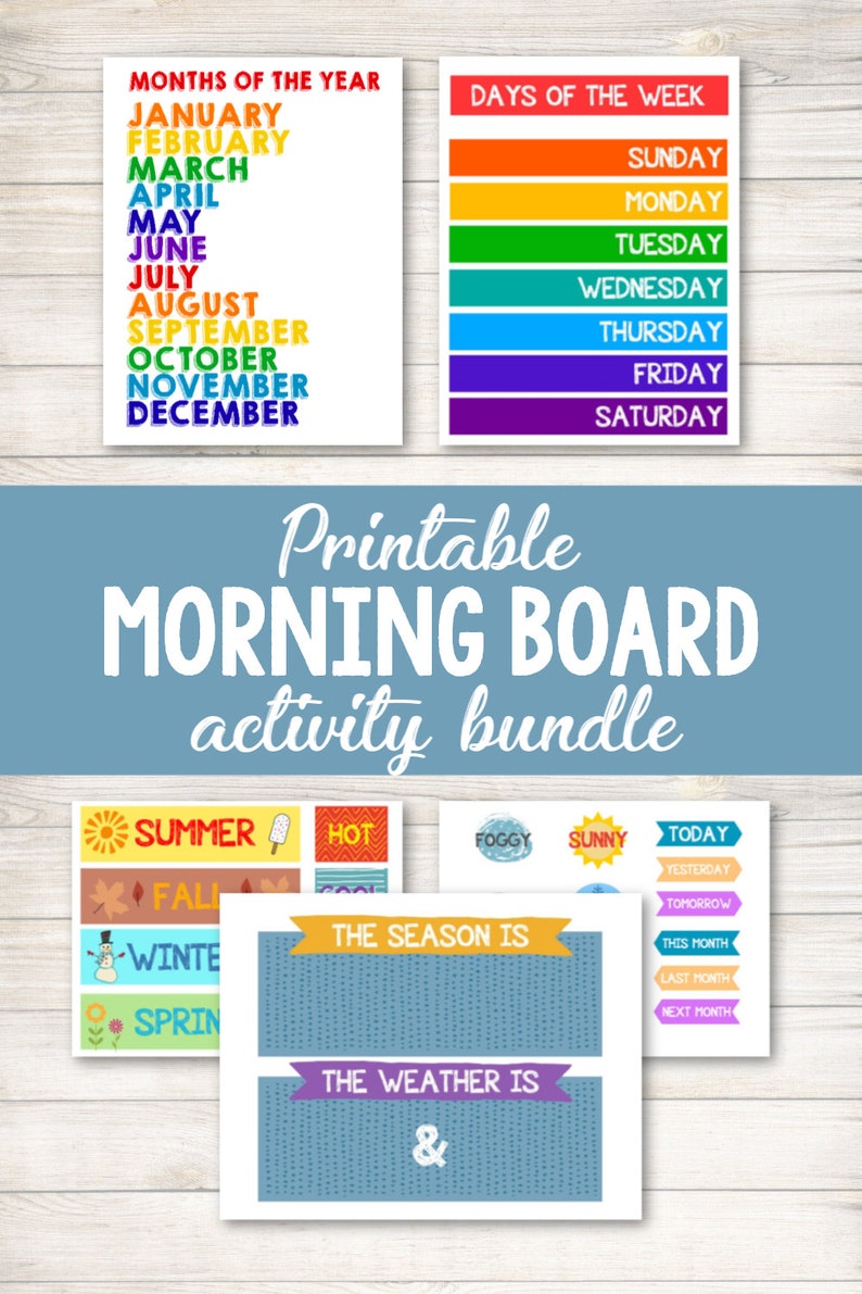 Morning Board Bundle Circle Time Activity Weather Chart | Etsy