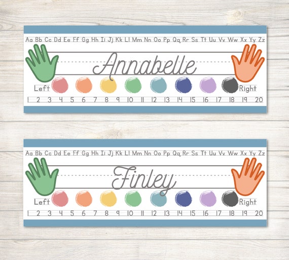 Kindergarten Name Plate Template