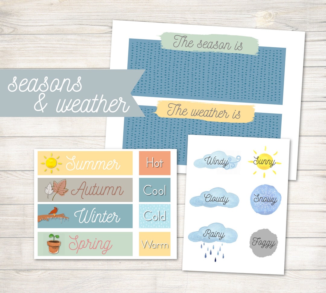 Early Learning Printable Seasons and Weather Activity, Circle Time ...