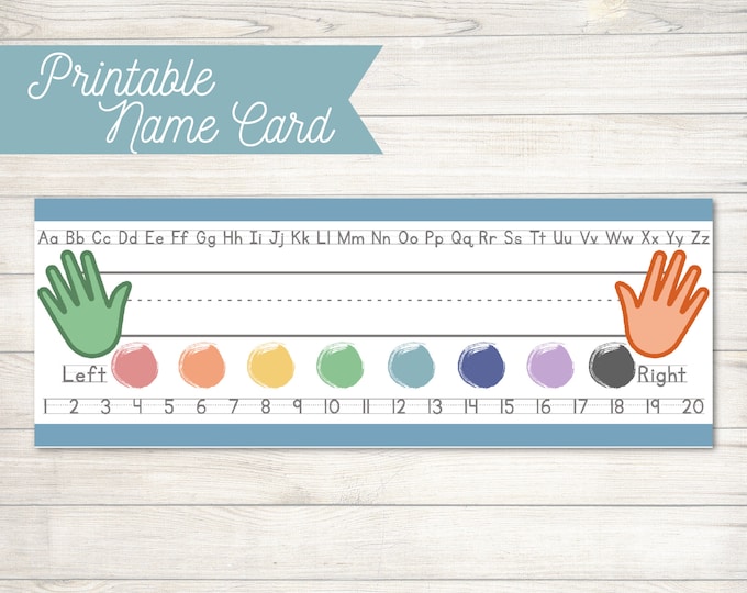 Printable Name Cards, Name Plates, Desk Tags, Early Learning, Teaching ...