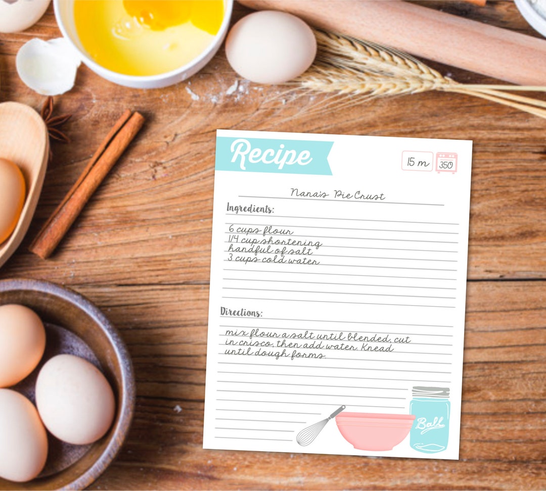 Instant Download, Recipe Binder Printable, Farmhouse Style, Mason Jar ...