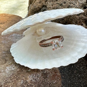 Proposal Seashell Ring Box,beach Ring Holder,getting Engaged Ring ...