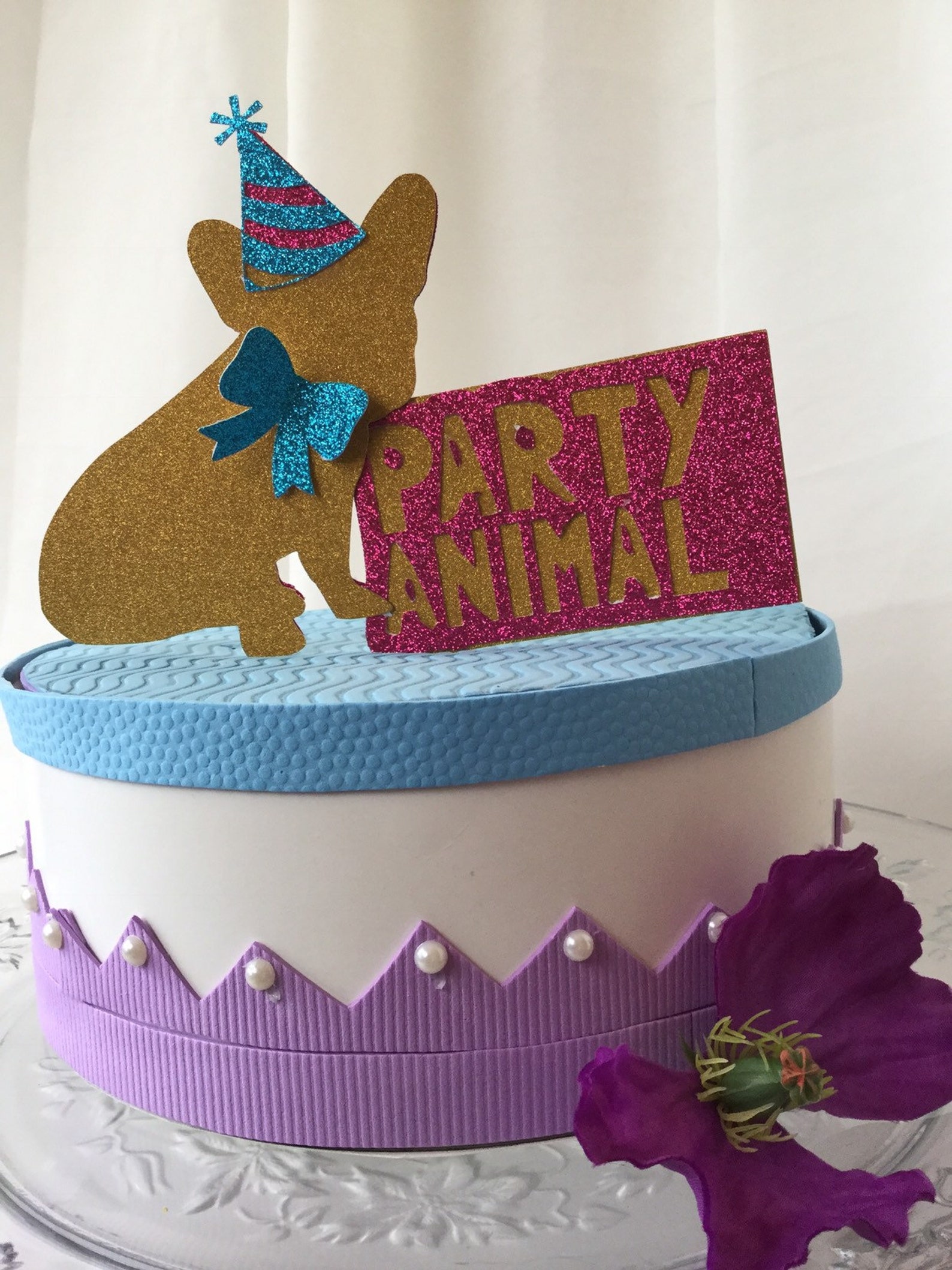 Frenchie Cake Topper Dog Party Topper French Bulldog Cake - Etsy