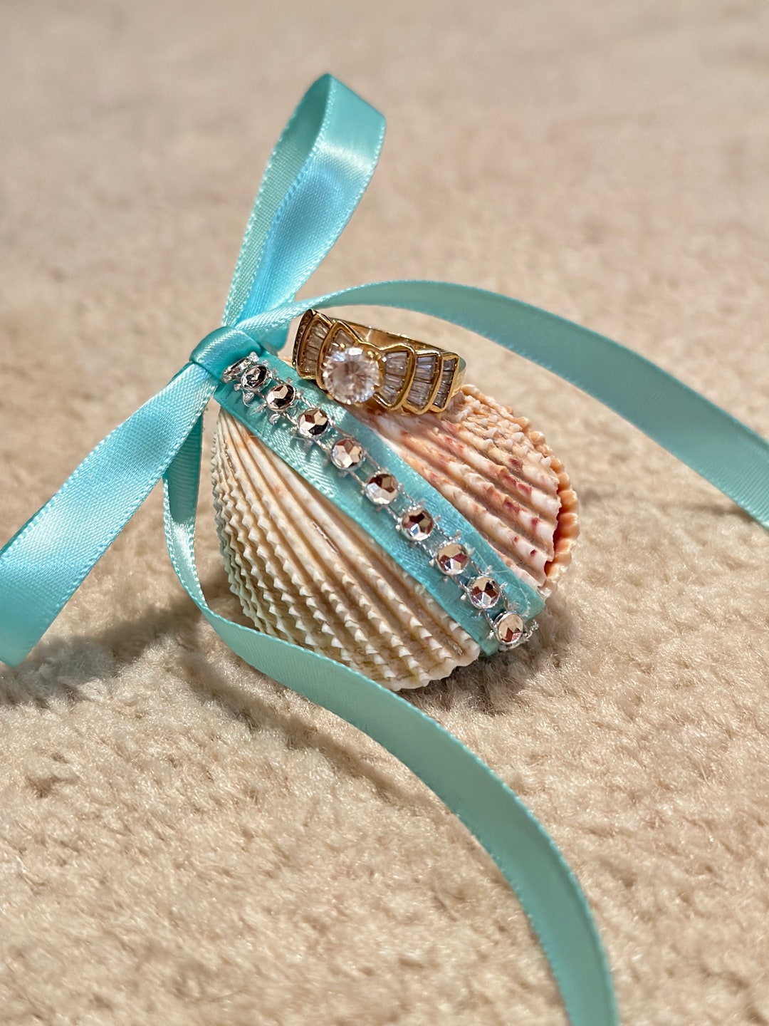 Proposal Ring Box ,sea Shell for Proposal, Beach Engagement, Seashell ...