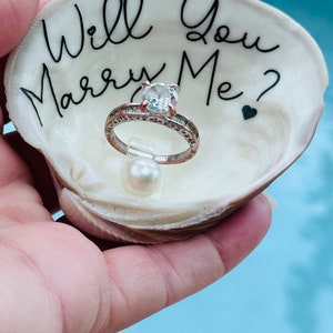 Beach Proposal Ring Holder, Seashell Ring Holder, Proposal Ring Holder ...