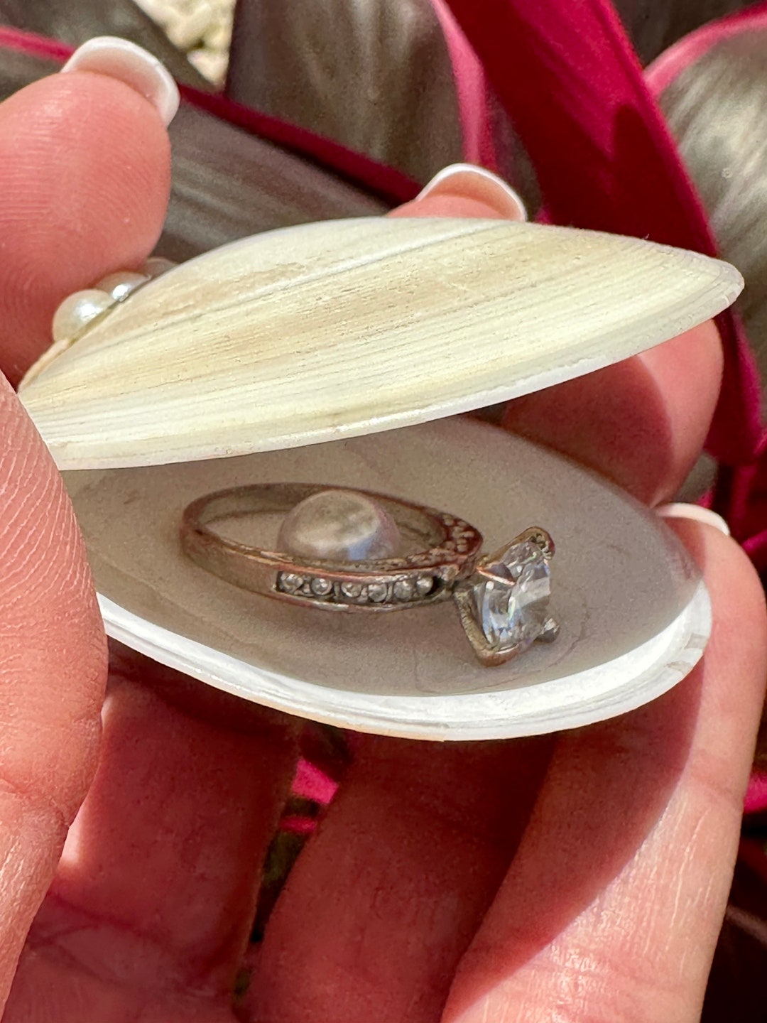 Beach Proposal Ring Holder, Seashell Ring Holder, Proposal Ring Holder ...