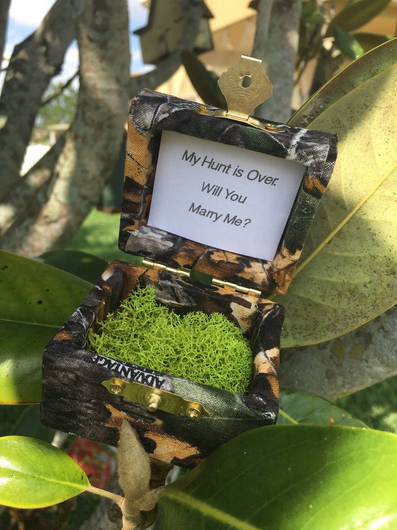 Camouflage Ring Box//my Hunt is Over Ring Box//camo - Etsy