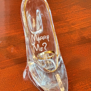 Glass Slipper Proposal,ring Holder,fairytale Engagement,princess,will ...