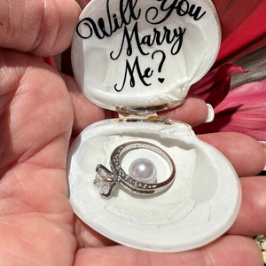 Beach Proposal Ring Holder, Seashell Ring Holder, Proposal Ring Holder ...