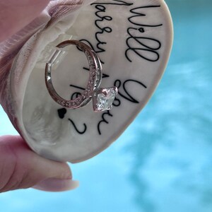Beach Proposal Ring Holder, Seashell Ring Holder, Proposal Ring Holder ...