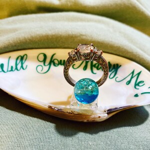 Beach Proposal Seashell,personalized Seashell Proposal Ring Holder ...