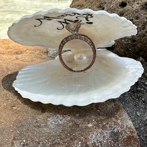 Proposal Seashell Ring Box,beach Ring Holder,getting Engaged Ring ...