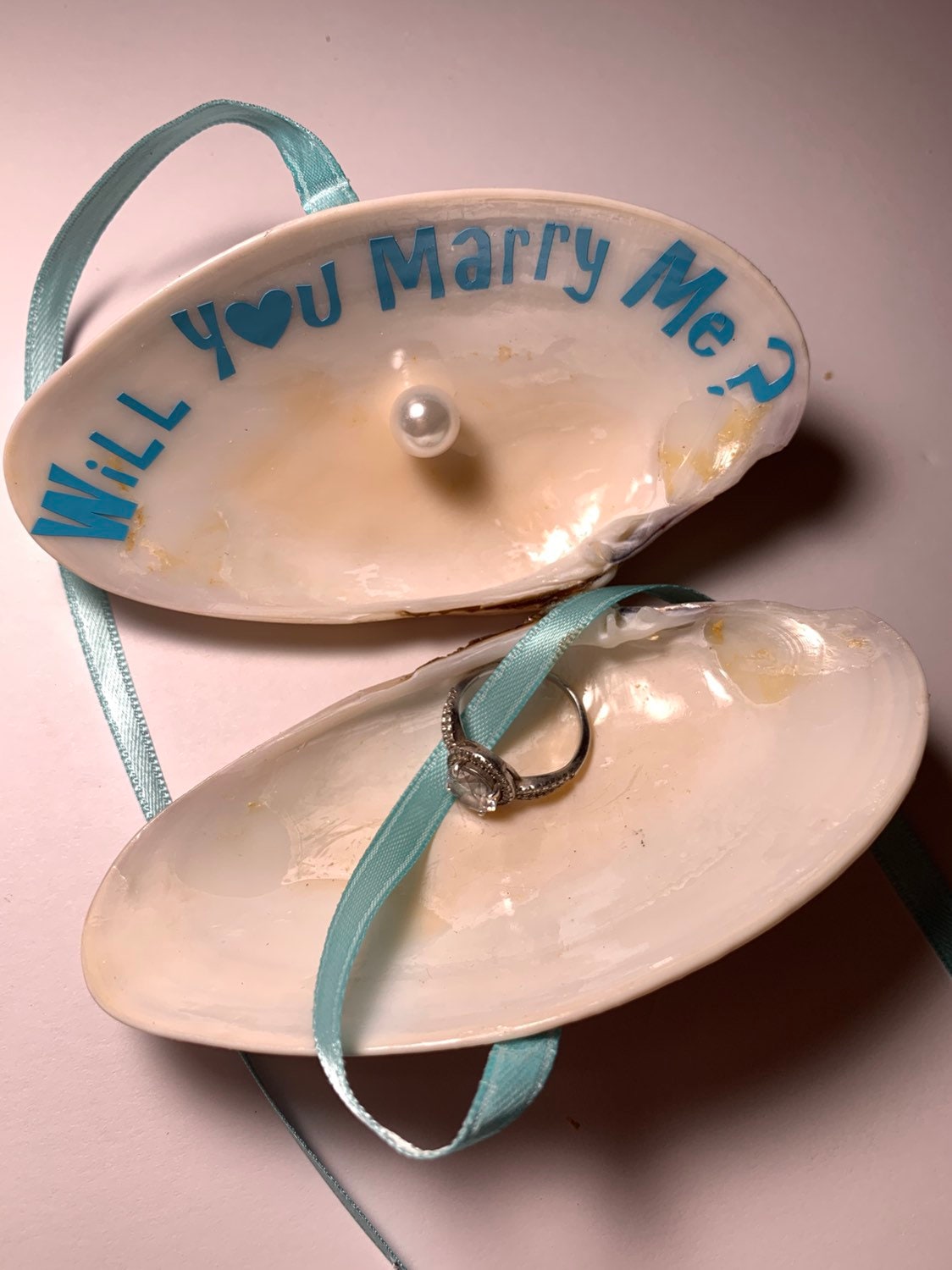 Beach Proposal Seashell/shell Engagement Ring Box/beach Wedding Ring ...
