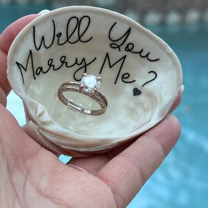 Beach Proposal Ring Holder, Seashell Ring Holder, Proposal Ring Holder ...