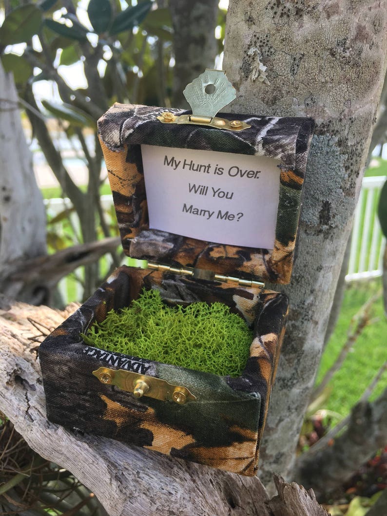 Camouflage Ring Box//my Hunt is Over Ring Box//camo - Etsy