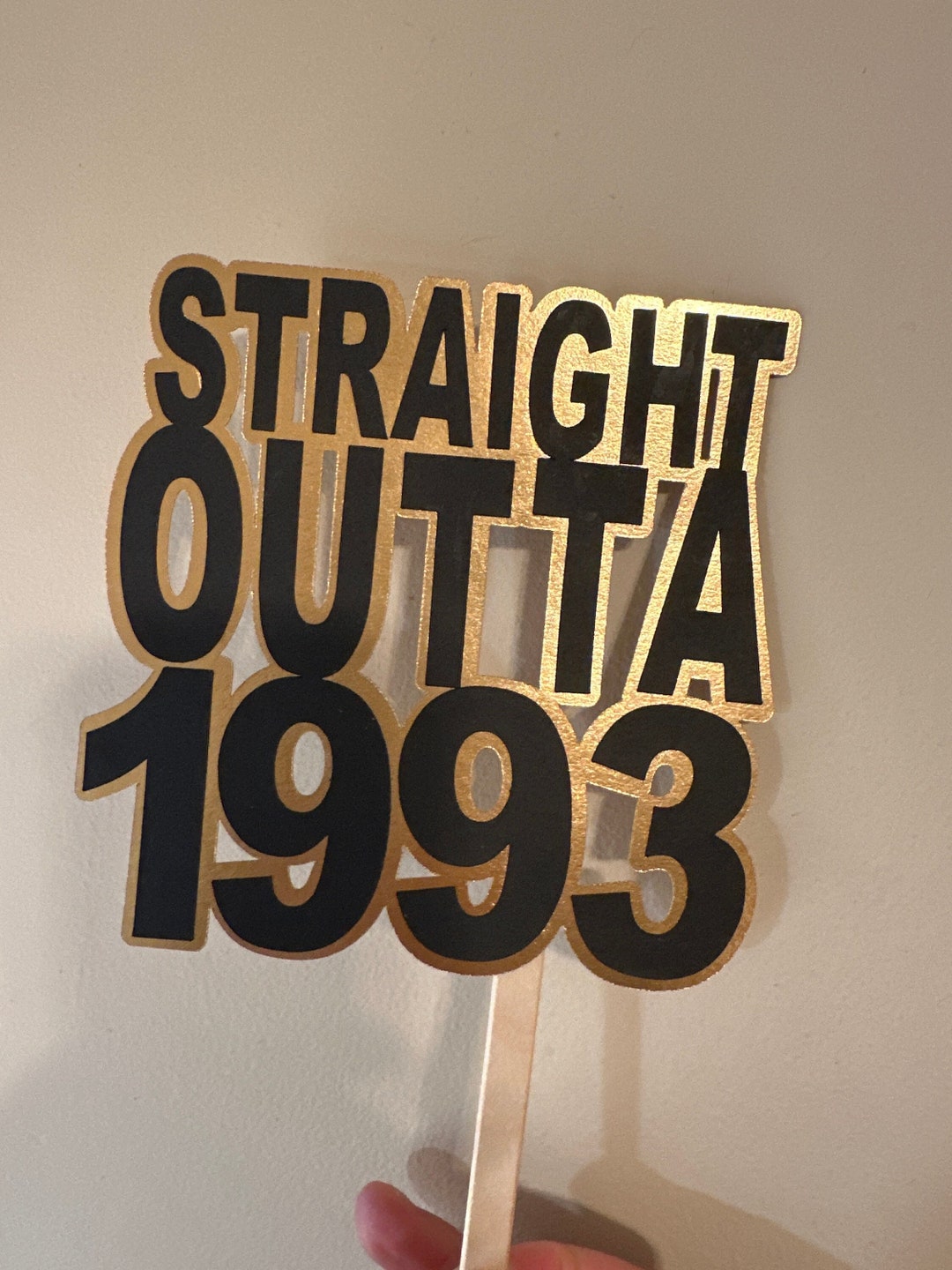 1993 Cake Topper,30 Birthday, Year Cake Topper,black Gold Birthday ...