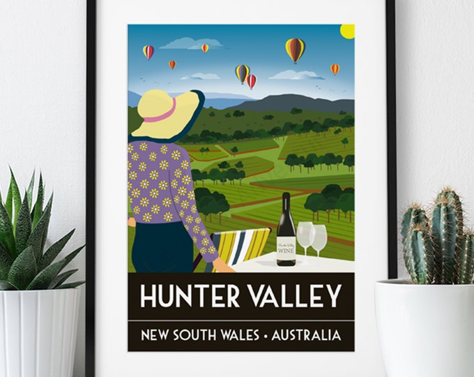Hunter Valley – Australia Poster / A4 or A3 Print / Travel Poster ...
