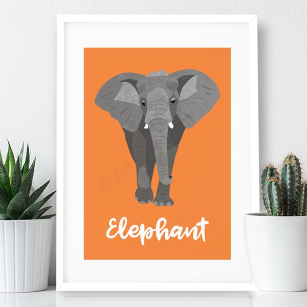 Elephant Poster - Etsy
