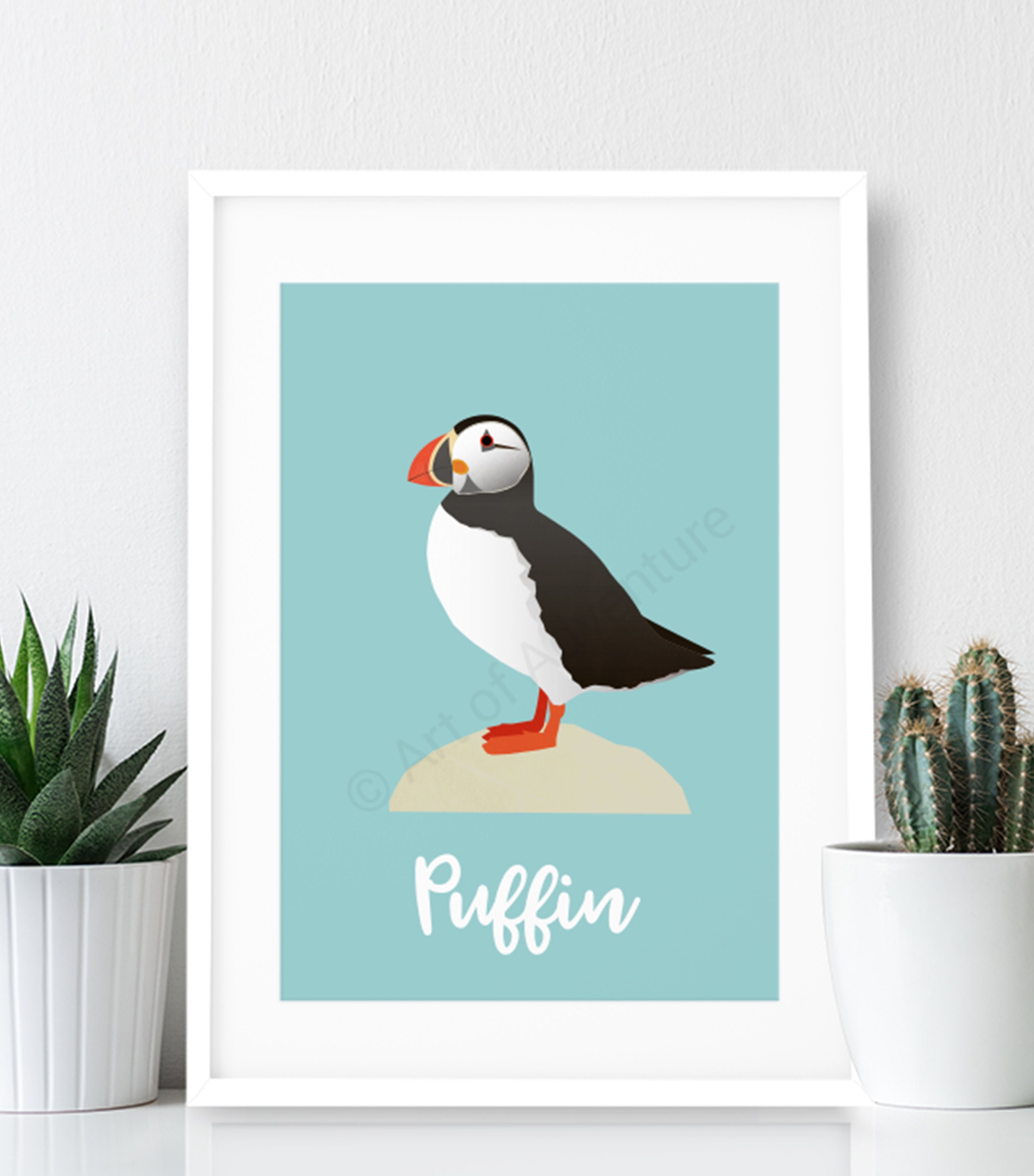 Puffin Poster / A4 or A3 Print / Animal Print / British Bird - Etsy