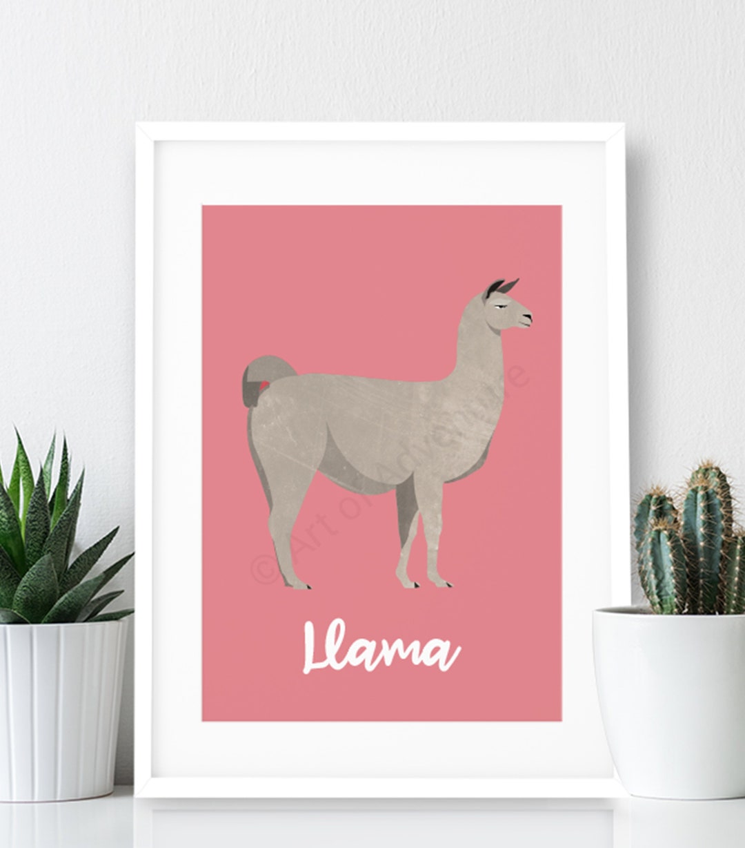Llama Poster / A4 or A3 Print / Animal Print / Cool Animal - Etsy