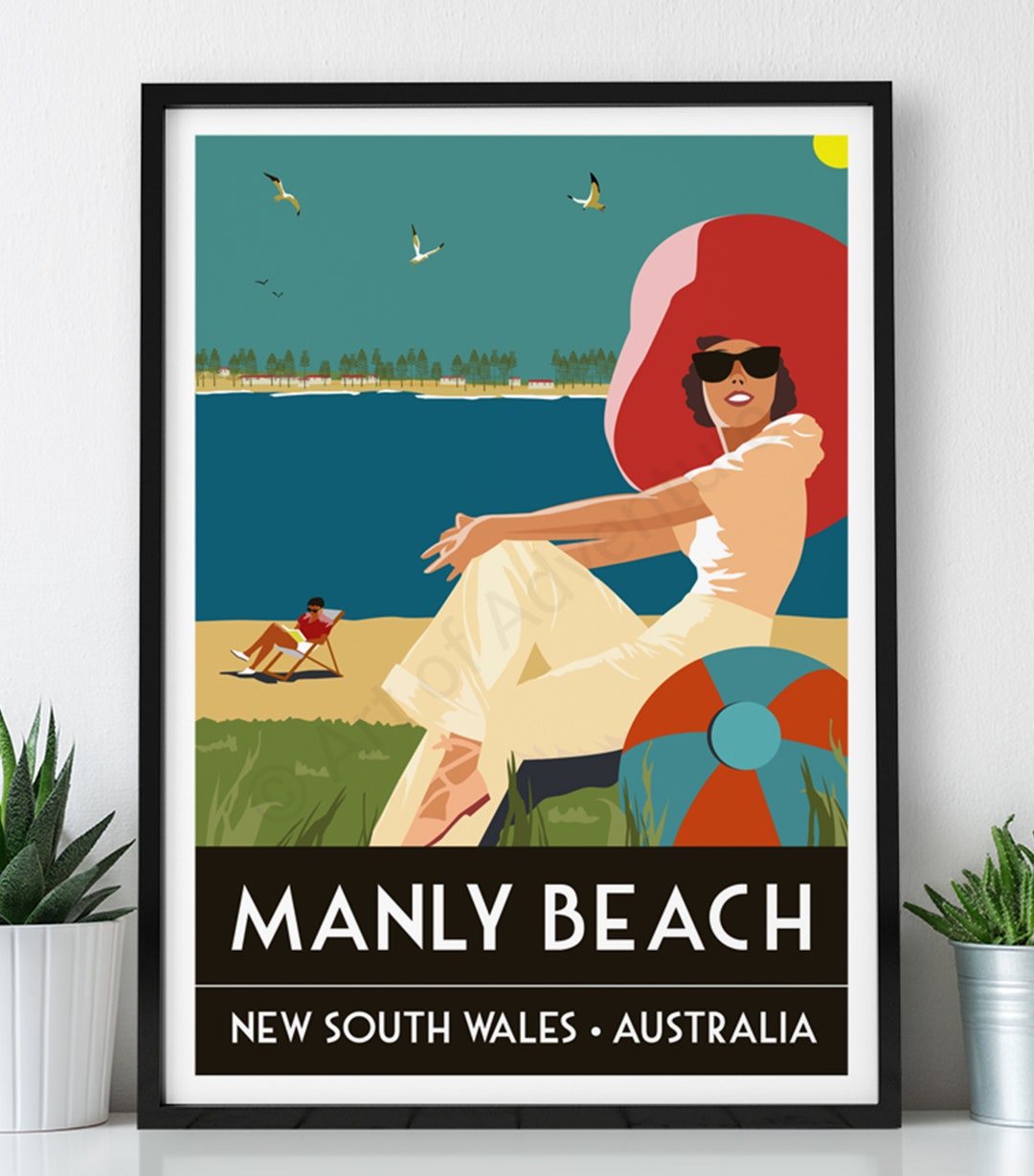 Manly Beach Large Poster / A2 A1 A0 Print / Australia / - Etsy