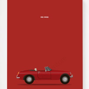MG MGB Poster / A3 Print / Car Poster / Car Print / Classic Car - Etsy