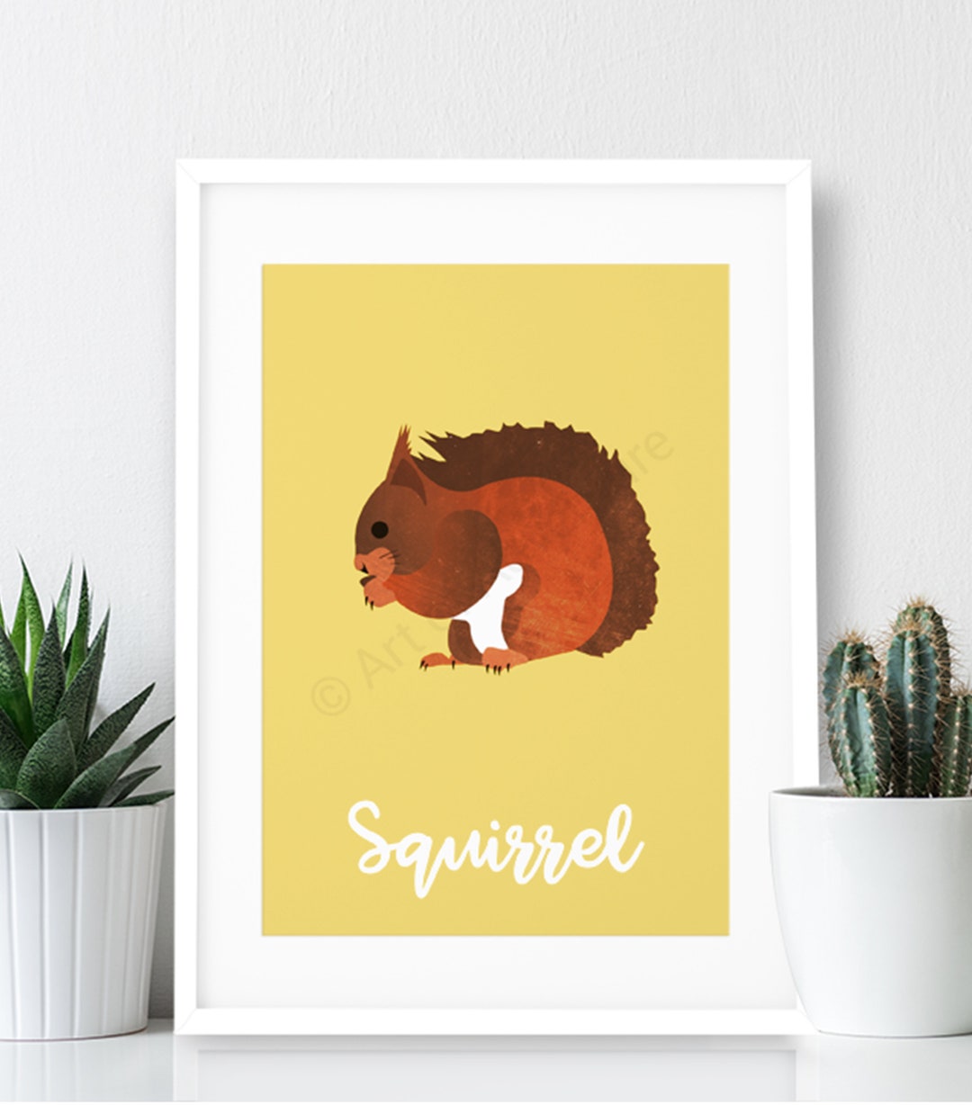 Red Squirrel Poster / A4 or A3 Print / Animal Print / British Wildlife ...