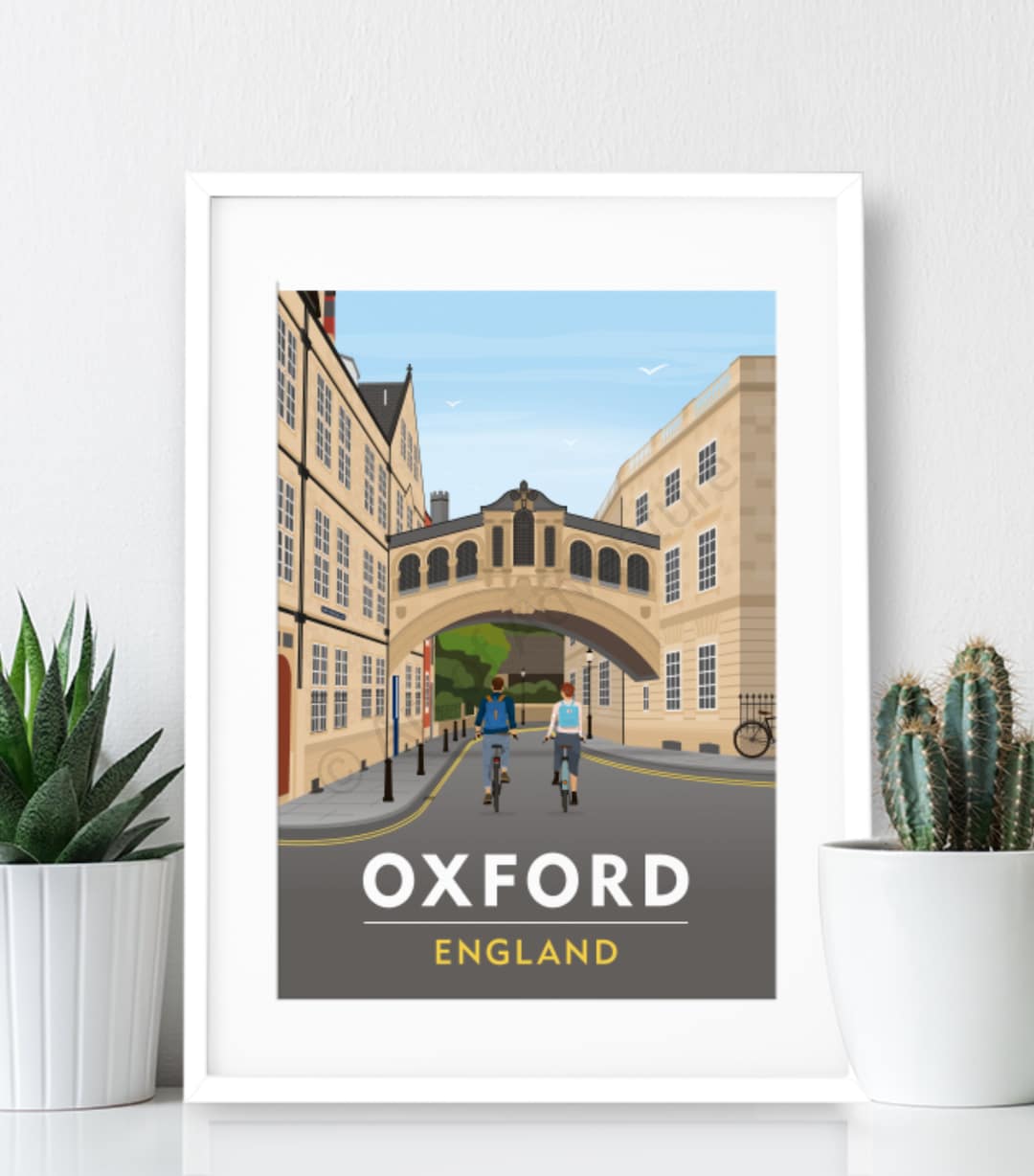 Oxford – Poster / A4 or A3 Print / England / Travel Poster / Vintage ...