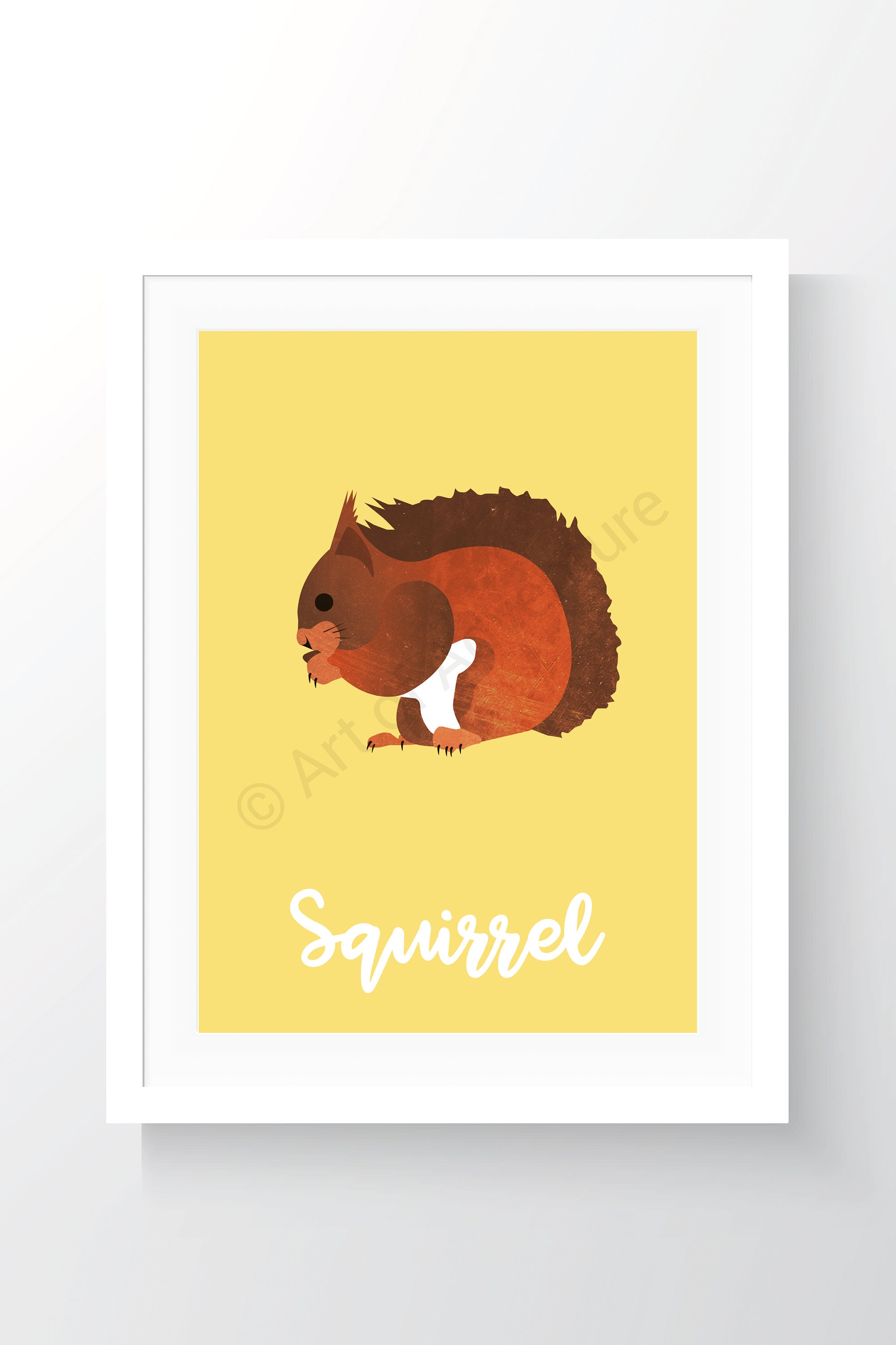Red Squirrel Poster / A4 or A3 Print / Animal Print / British - Etsy