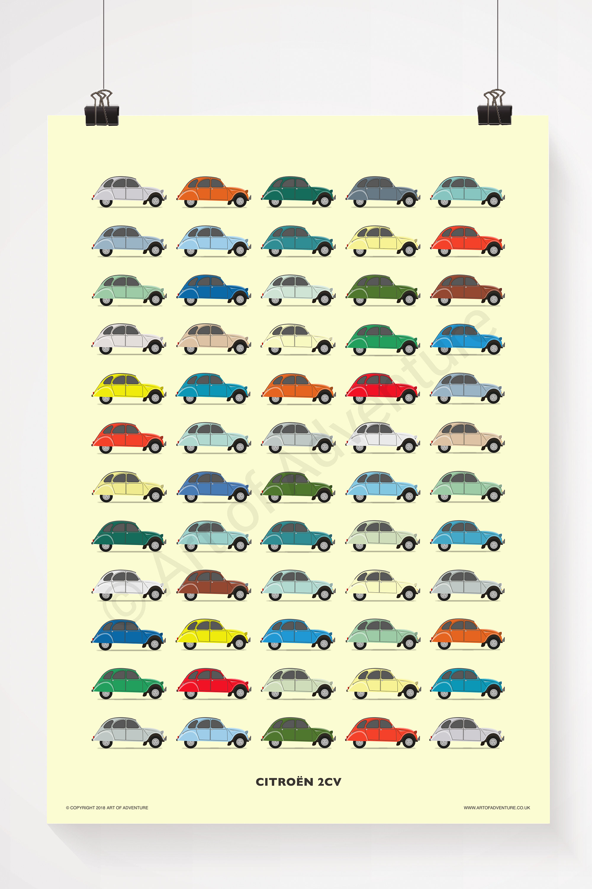 Citroen 2CV Large Poster / A2 A1 A0 Print / Car Poster / Car | Etsy