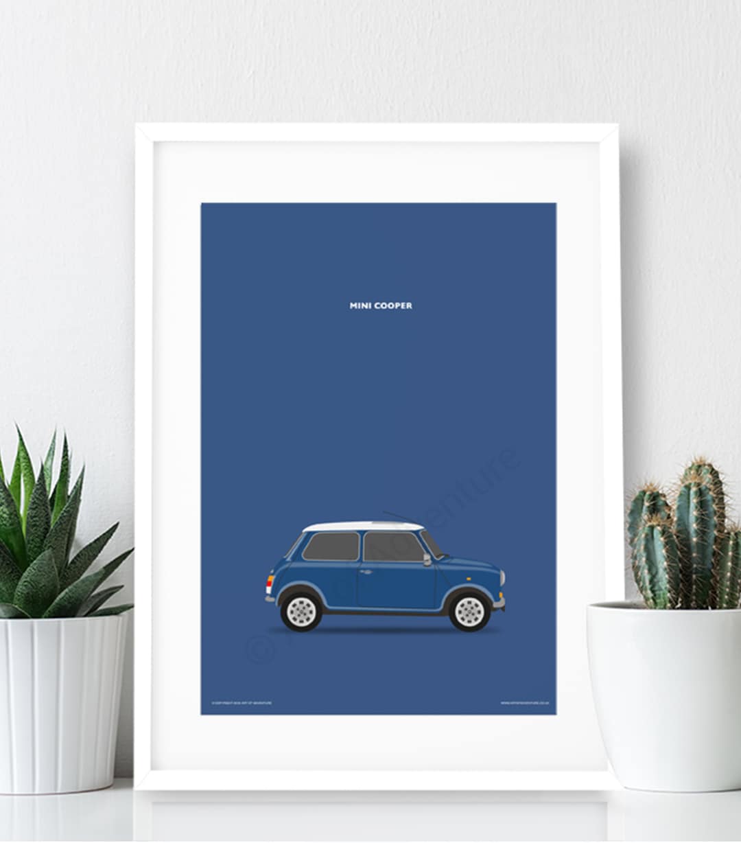 Mini Cooper Poster, Blue: Art Print (A3) - Etsy