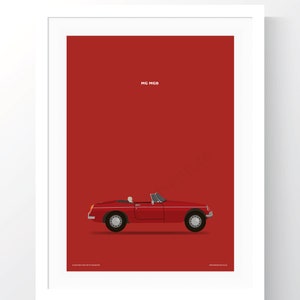 MG MGB Poster / A3 Print / Car Poster / Car Print / Classic Car - Etsy