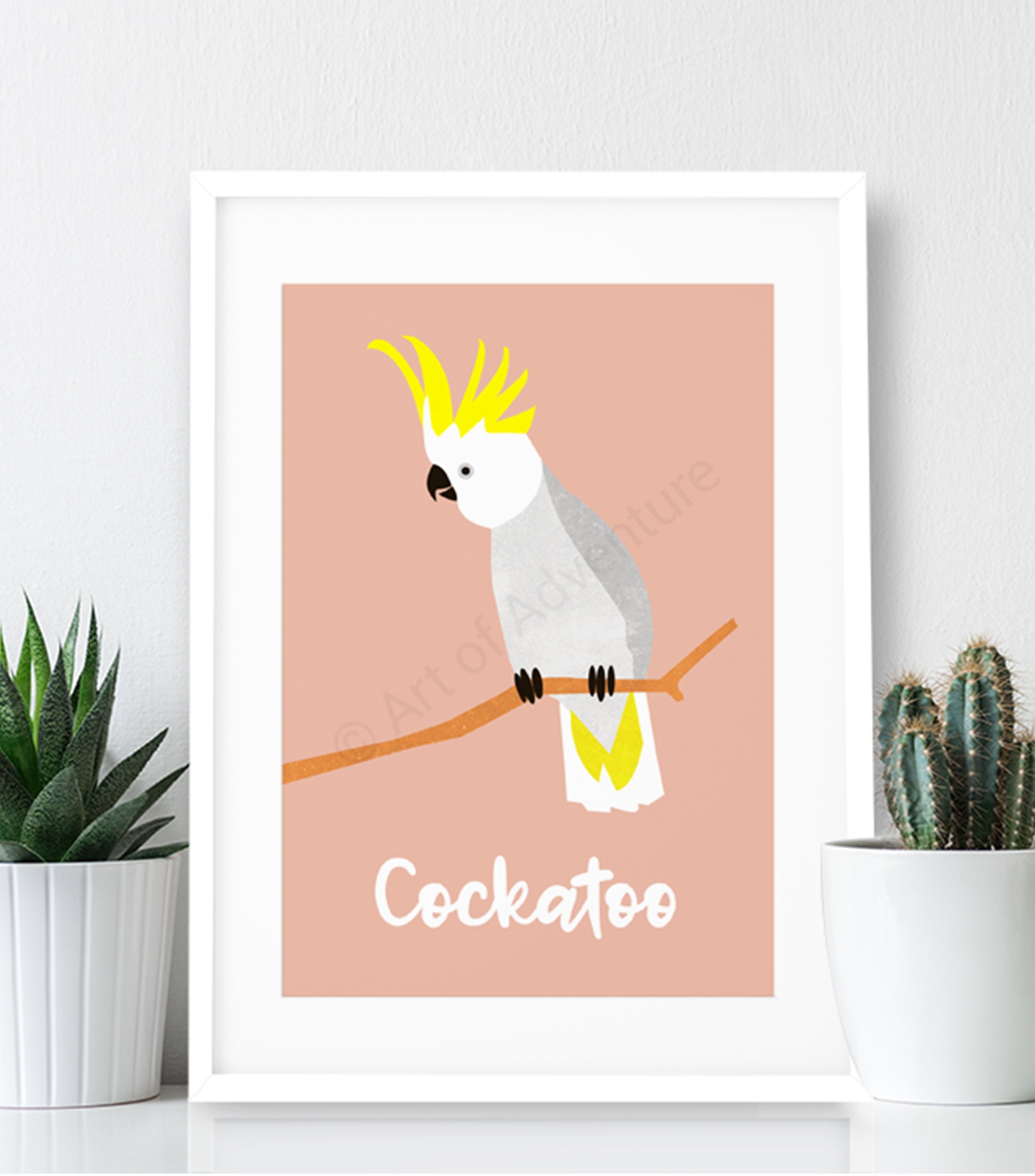 Cockatoo Poster / A4 or A3 Print / Animal Print / Australian - Etsy