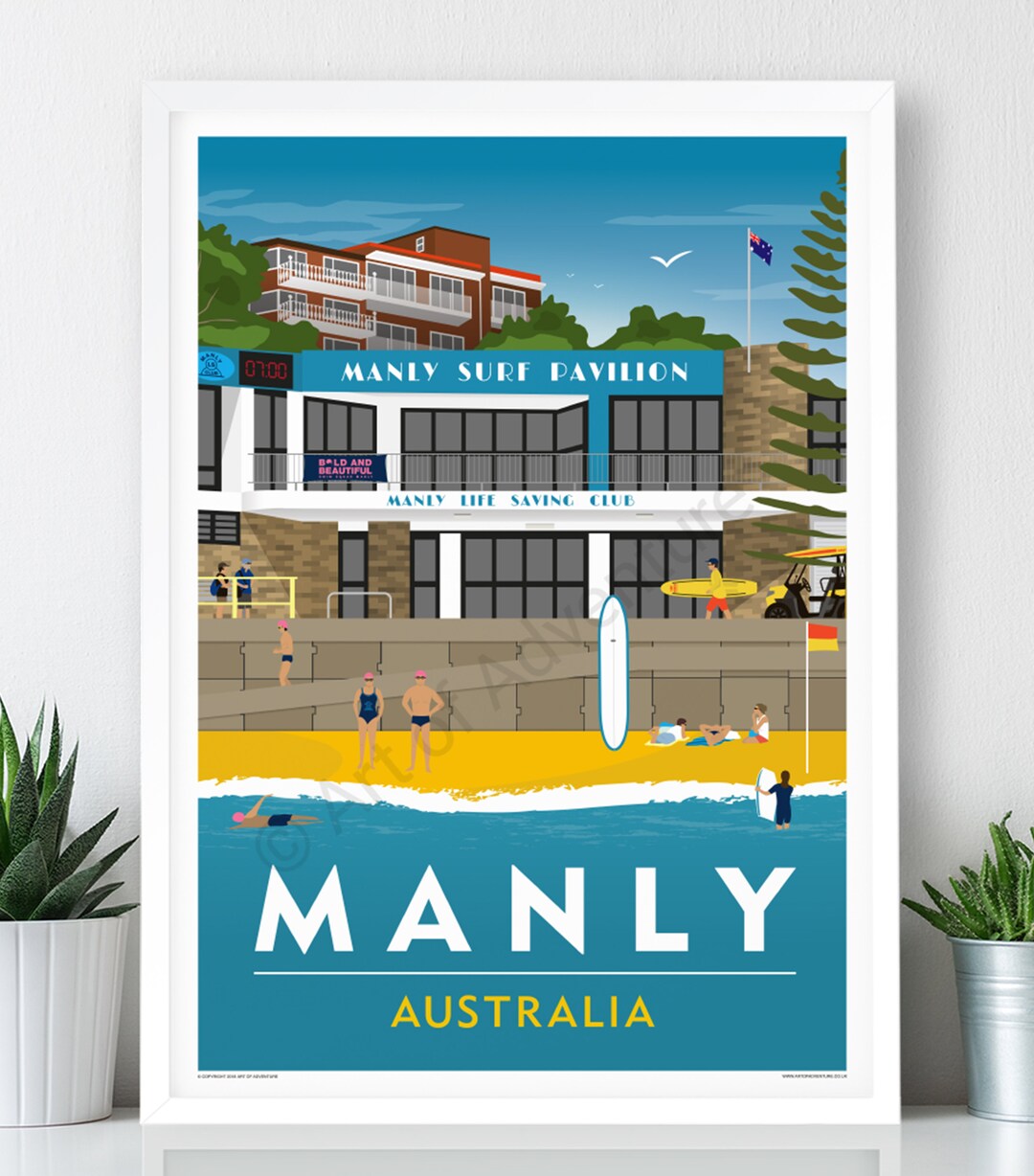 Manly Pavilion – Large Poster / A2, A1, A0 Print / Travel Poster ...