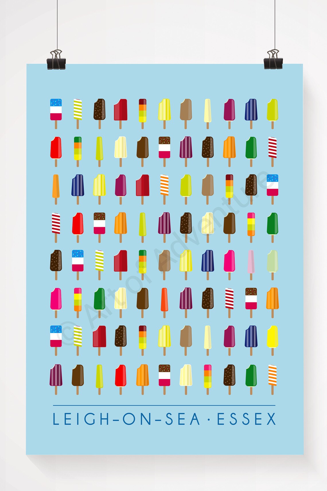 Ice Lollies Large Poster / A2 A1 A0 Print / Leigh-on-sea / - Etsy