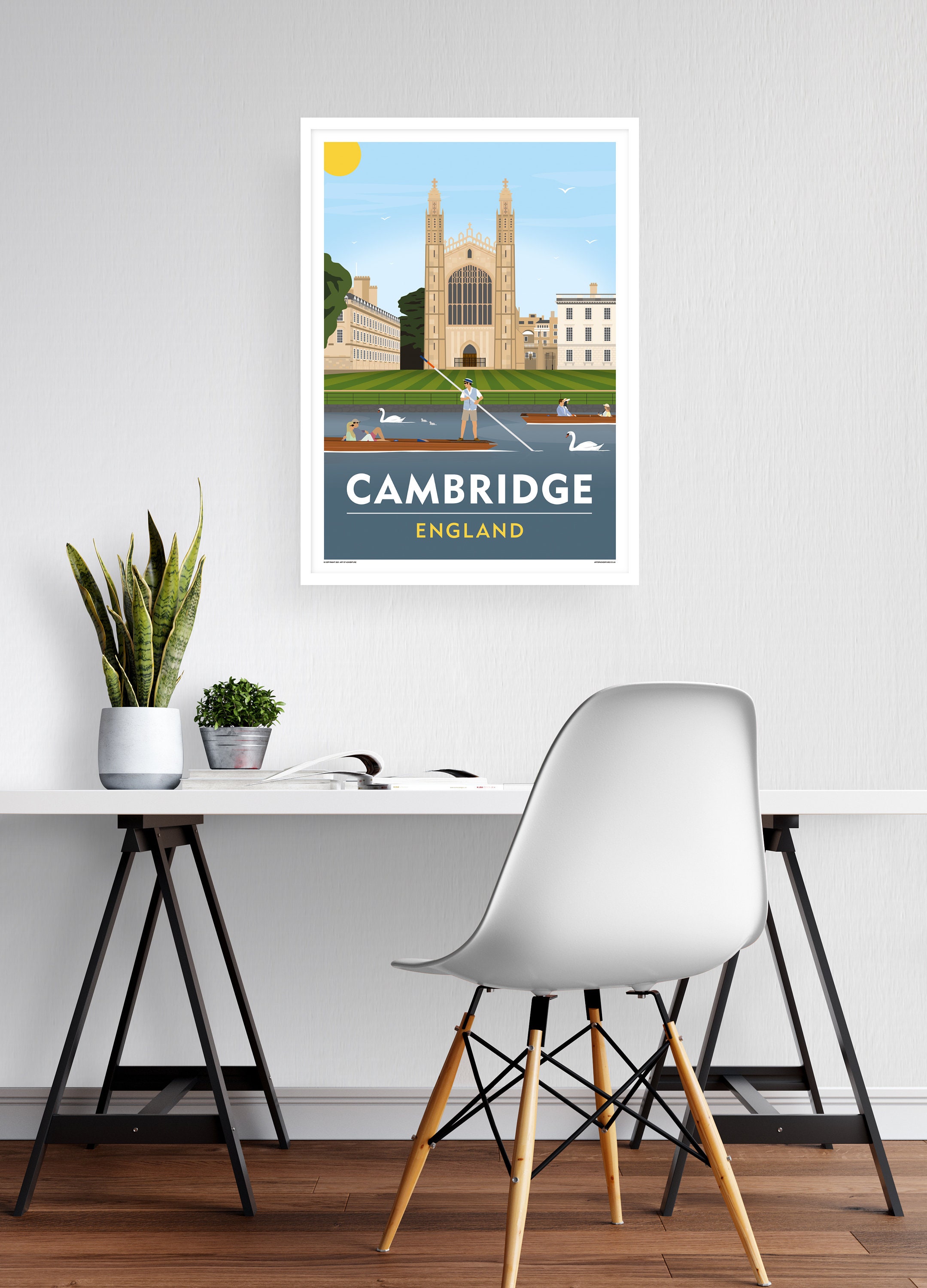 Cambridge Large Poster / A2 A1 A0 Print / England / - Etsy