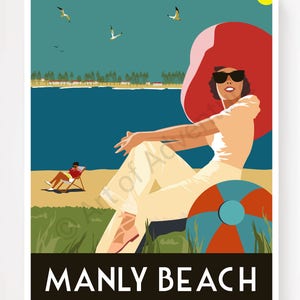 Manly Beach – Sydney Poster / A4 or A3 Print / Australia / Travel ...