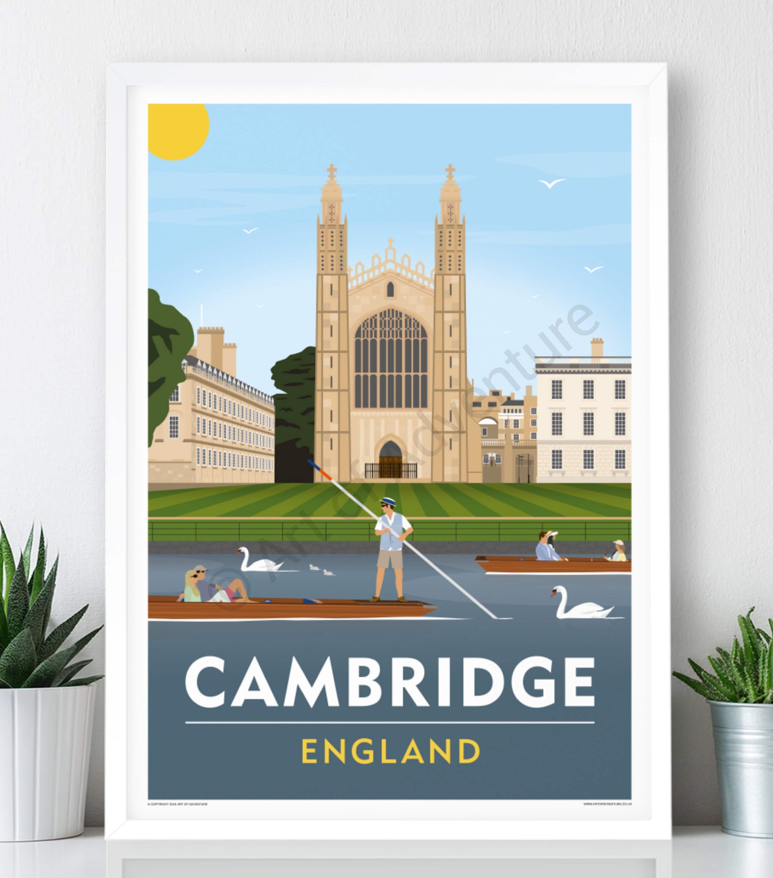 Cambridge – Large Poster / A2, A1, A0 Print / England / Cambridgeshire ...