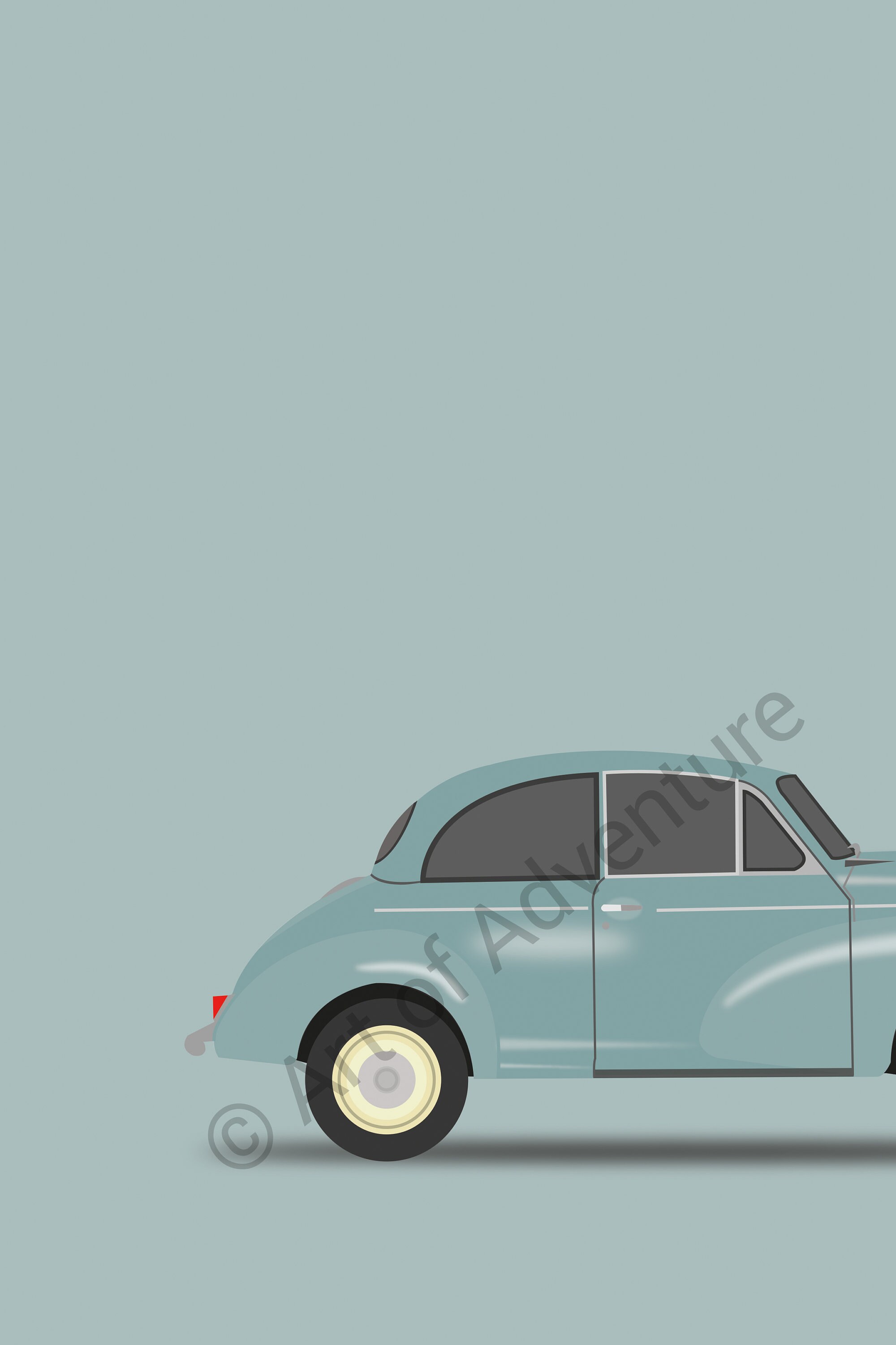 Morris Minor Poster, Blue: Art Print (A2, A1 or A0) - Etsy
