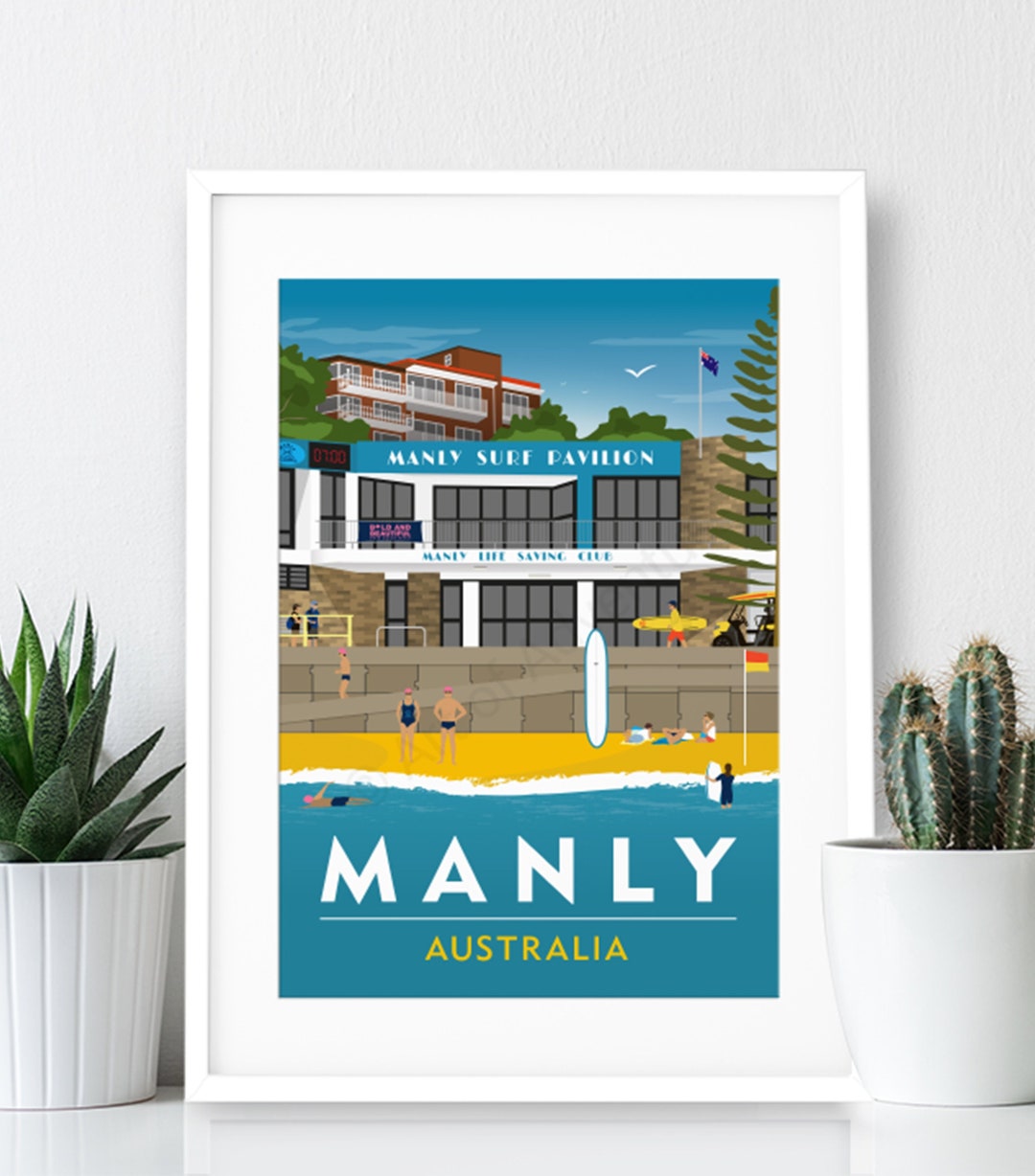Manly Pavilion – Australia Poster / A4 or A3 Print / Travel Poster ...