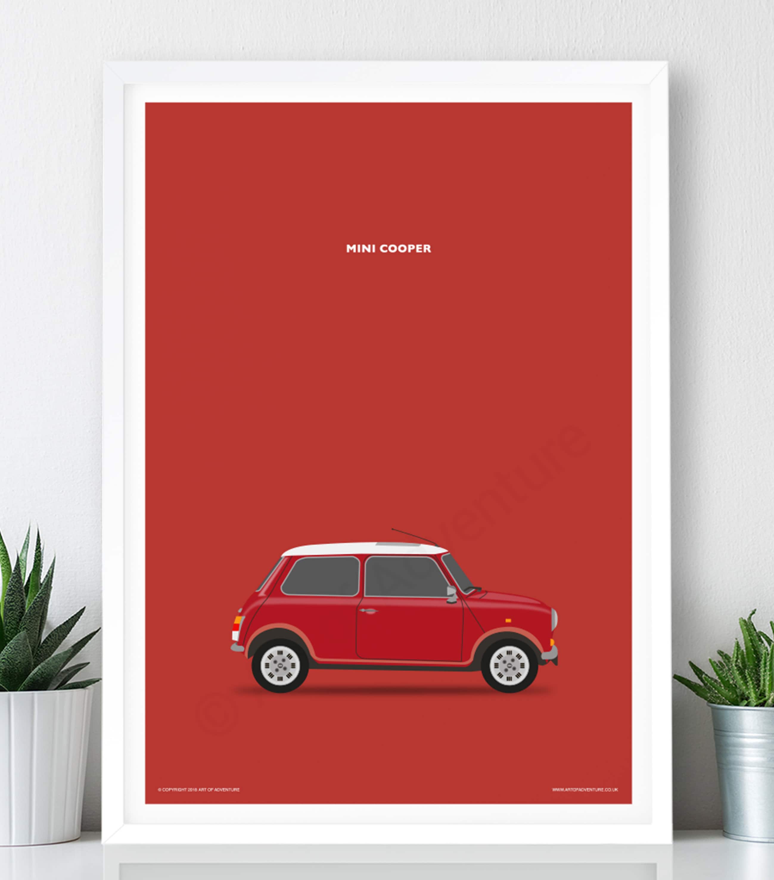 Mini Cooper Red Large Poster / A2 A1 A0 Print / Car Poster / - Etsy