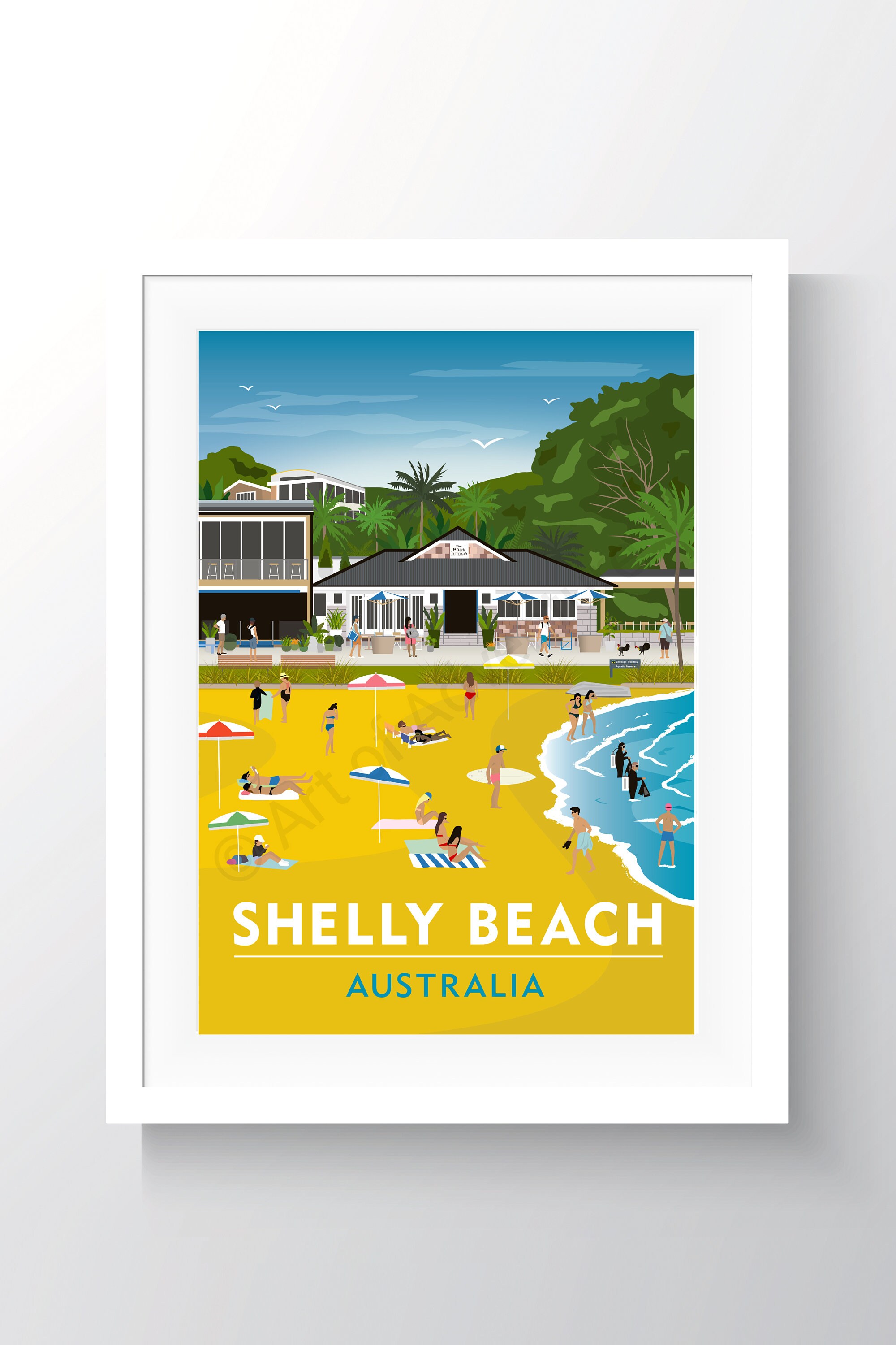 Shelly Beach Australia Poster / A4 or A3 Print / Travel - Etsy Australia