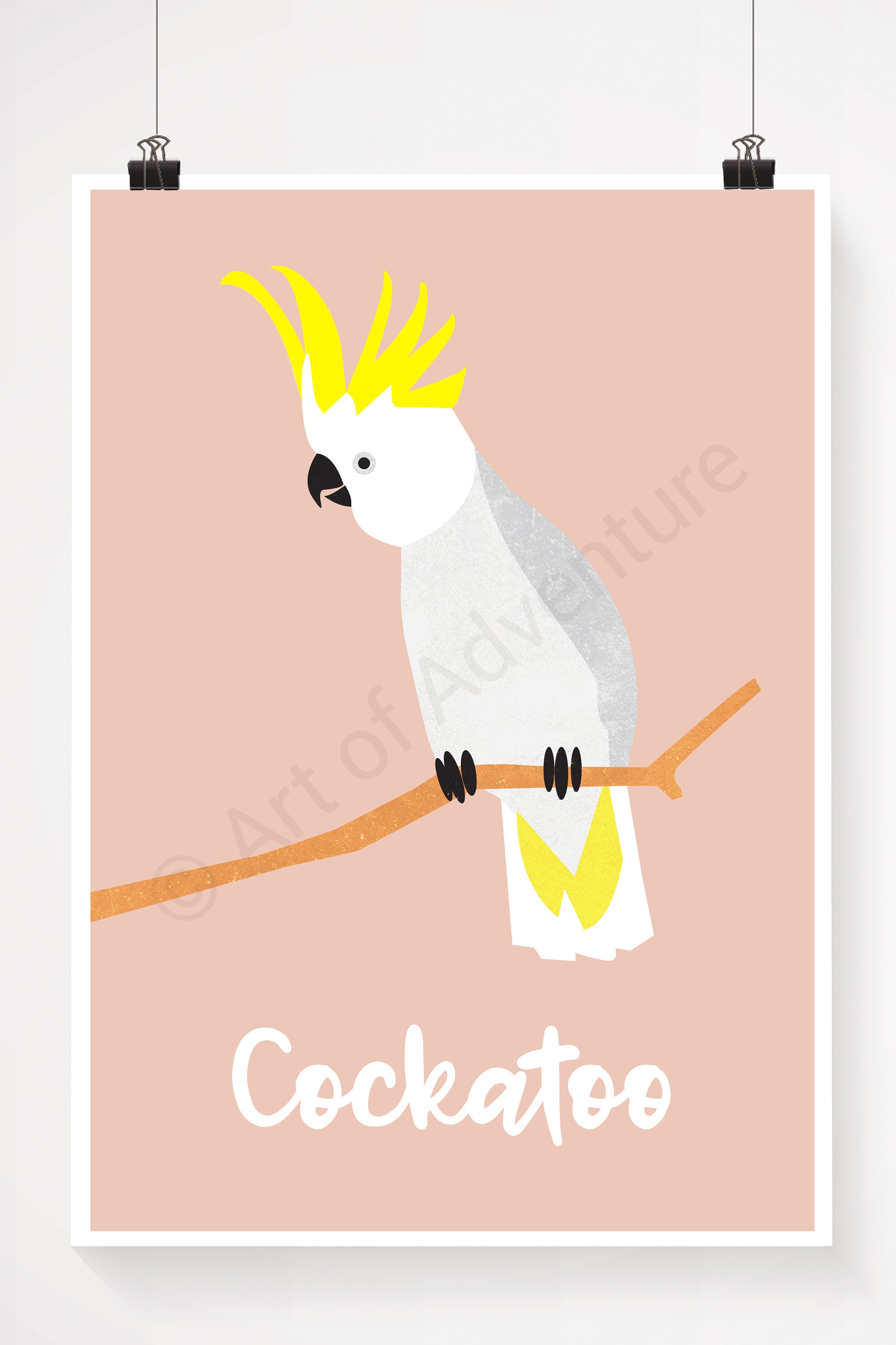 Cockatoo Poster / A4 or A3 Print / Animal Print / Australian - Etsy